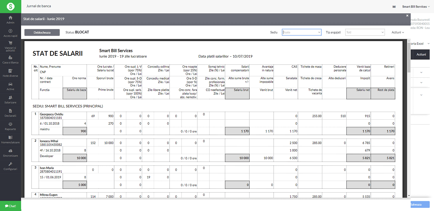 Program Contabilitate | SmartBill